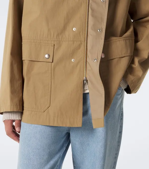 THE ROW Frank Corduroy-trimmed Cotton Jacket - Brown