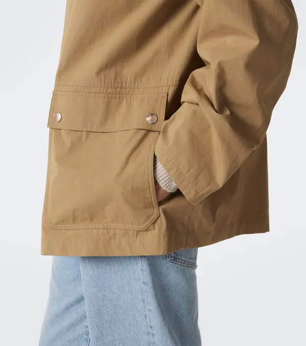 THE ROW Frank Corduroy-trimmed Cotton Jacket - Brown