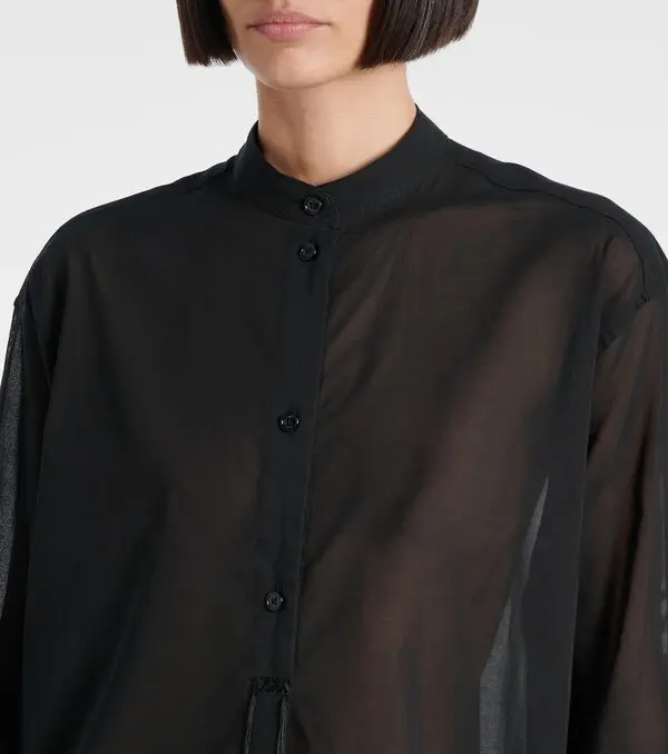TOTEME Oversized Cotton Shirt - Black