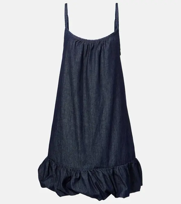 Dries Van Noten Denim Mini Dress - Blue