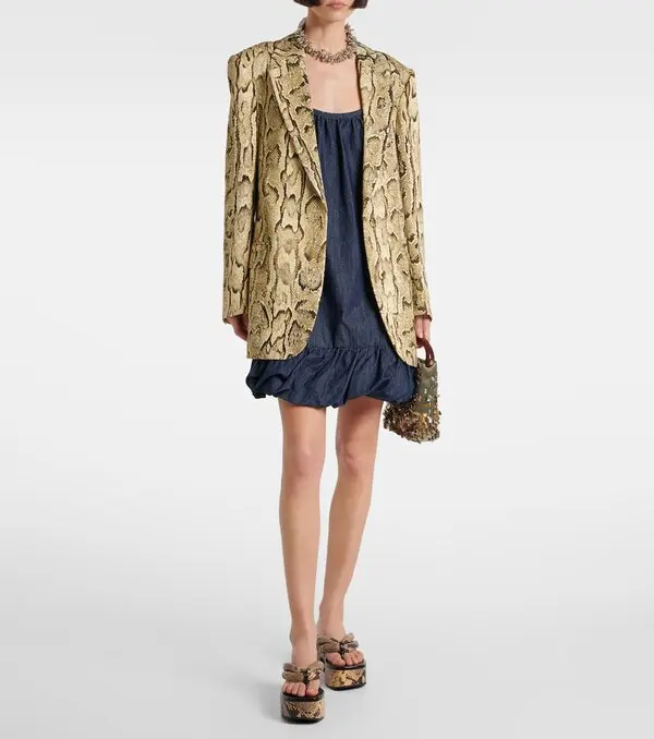Dries Van Noten Denim Mini Dress
