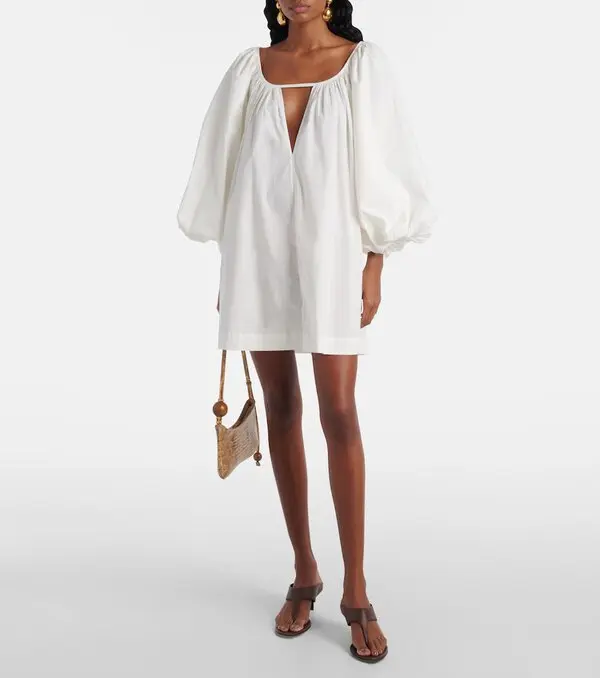 ADRIANA DEGREAS Cotton Minidress - White