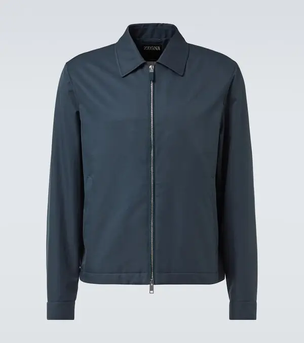 Zegna Leather-trimmed Blouson