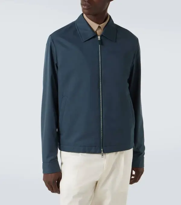 Zegna Leather-trimmed Blouson