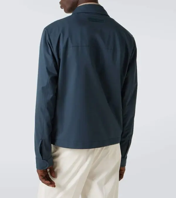 Zegna Leather-trimmed Blouson
