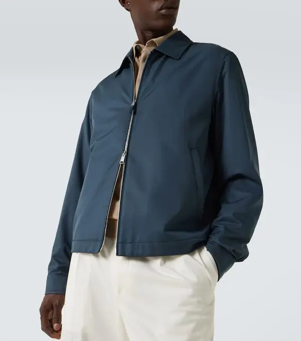 Zegna Leather-trimmed Blouson