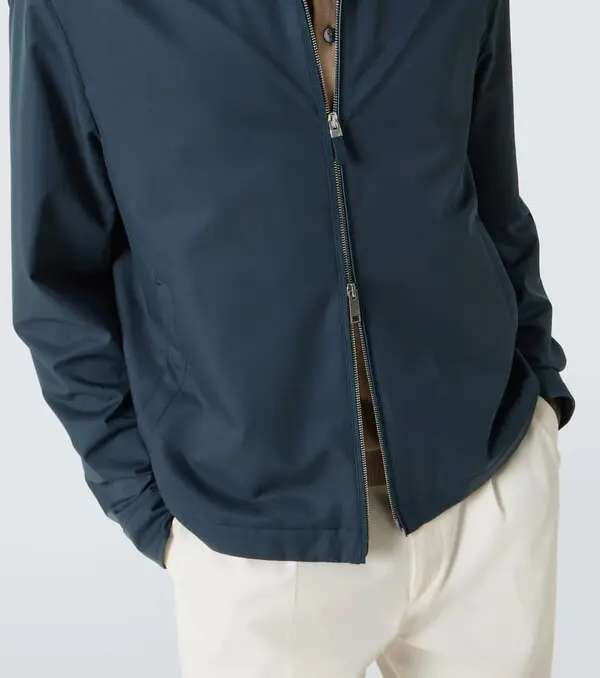 Zegna Leather-trimmed Blouson