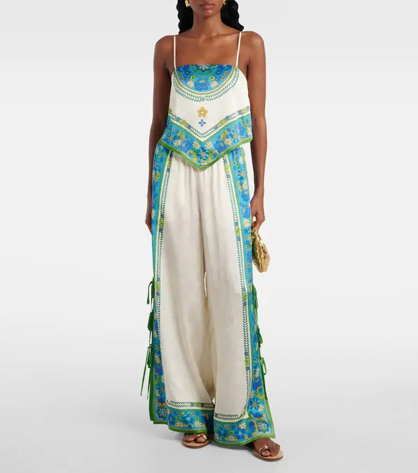 ALEMAIS Alémais Vivianna Printed Top - White