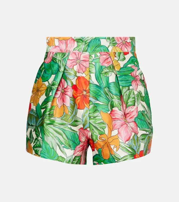 ALEMAIS Alémais Amelia Printed High-rise Shorts
