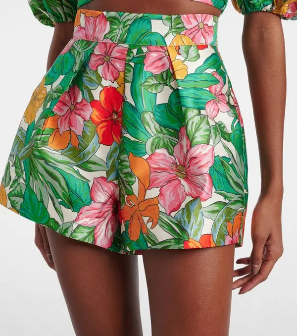 ALEMAIS Alémais Amelia Printed High-rise Shorts - Multicoloured