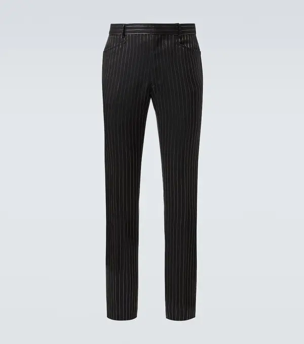 TOM FORD Dylan Striped Wool And Silk Suit Pants