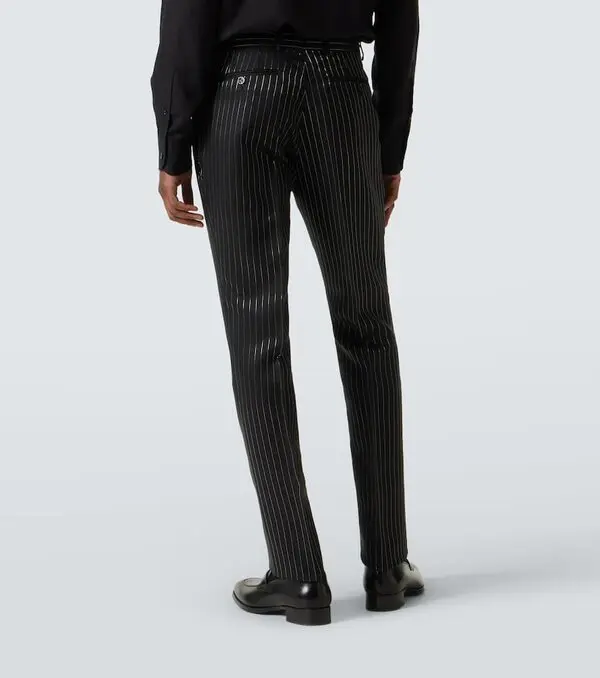 TOM FORD Dylan Striped Wool And Silk Suit Pants
