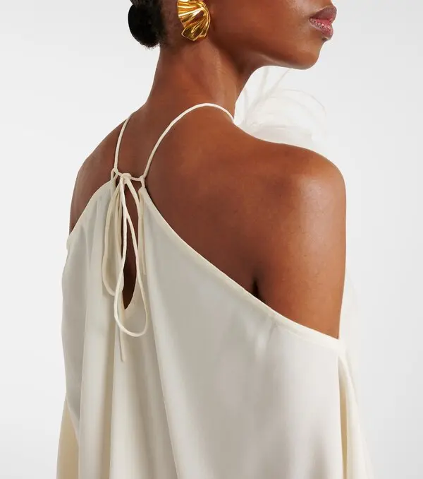 TALLER MARMO Feather-trimmed Gown