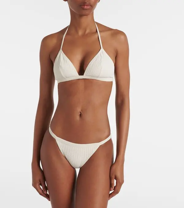 ERES Extra Jacquard Bikini Top - White