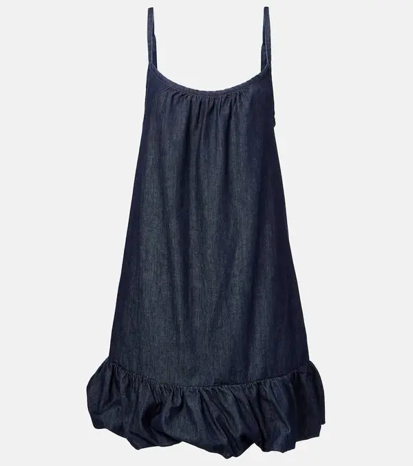 Dries Van Noten Denim Mini Dress - Blue