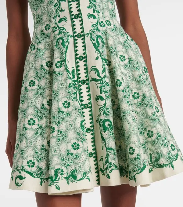 ALEMAIS Printed Linen And Cotton Minidress