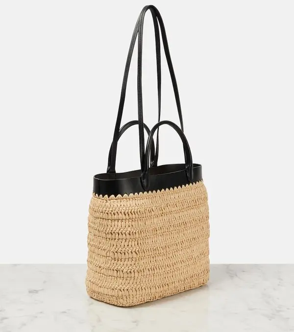 Prada Small Crochet Raffia-effect Tote Bag