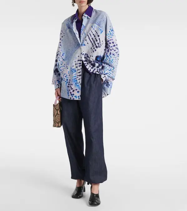 Dries Van Noten Straight Leg Denim Pants