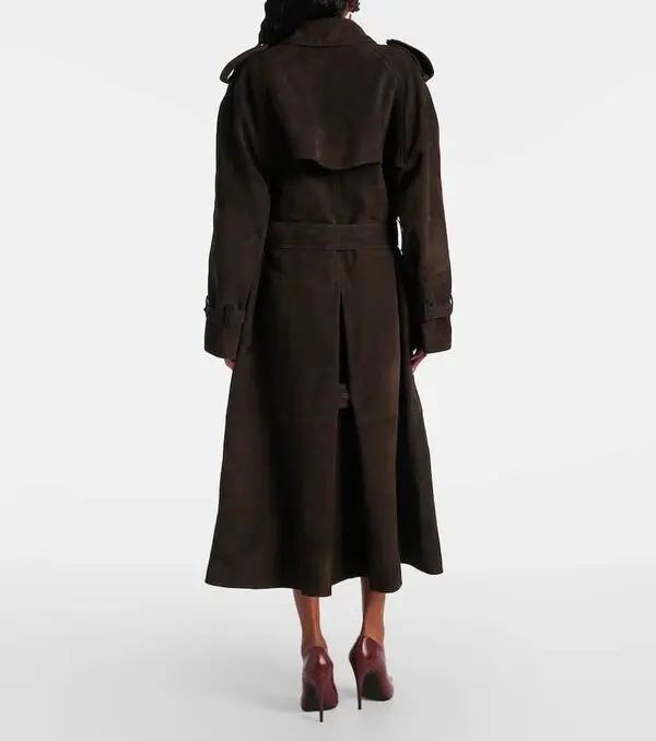 Magda Butrym Double-breasted Suede Trench Coat