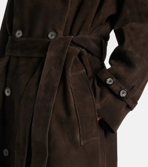Magda Butrym Double-breasted Suede Trench Coat
