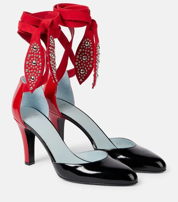 Valentino Garavani Foliefoliage 85 Pumps - Black