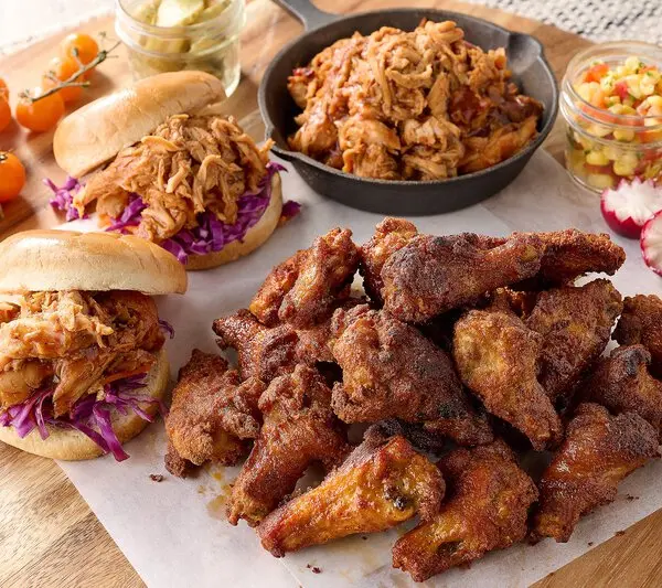 CORKY'S Bbq 2.5-lbs Wings W/ 2-lbs Pulled Pork Or Chicken - One-color