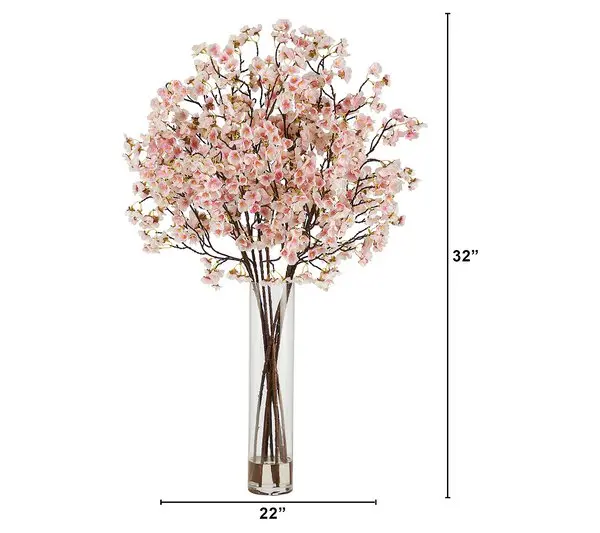 NEARLY NATURAL 32' Artificial Cherry Blossom Ar Rangement