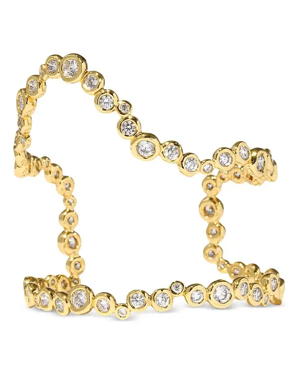 Alexis Bittar Asterales Cubic Zirconia Cuff Bracelet - Gold