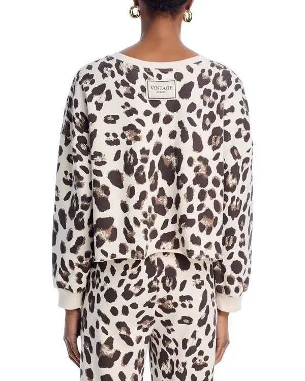 Vintage Havana Faux Suede Terry Crewneck Top
