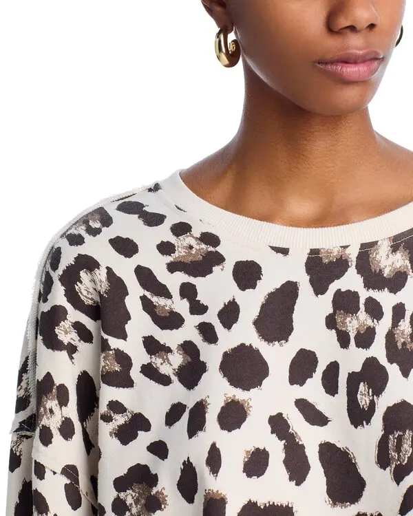 Vintage Havana Faux Suede Terry Crewneck Top