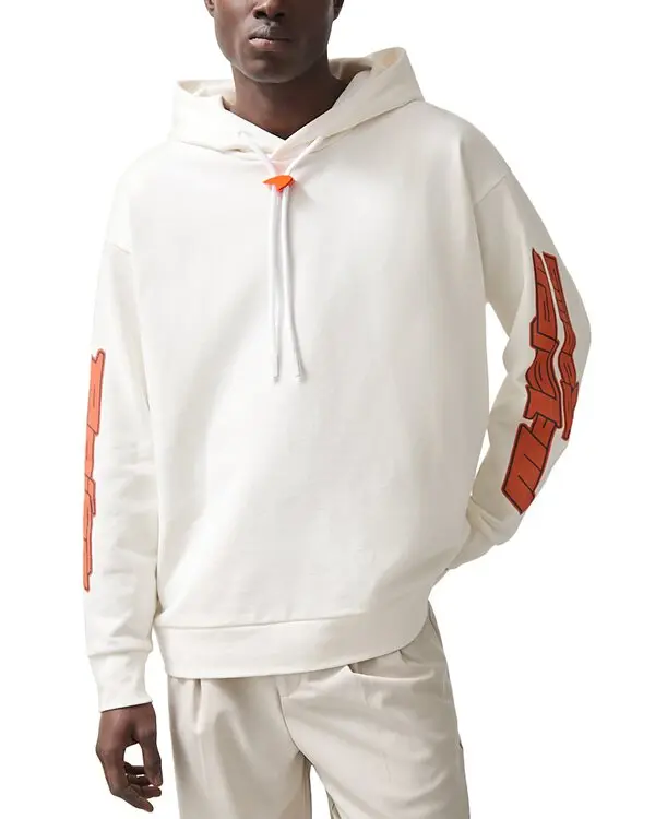 REISS Oversized Mclaren Racing Graphic Hoodie - White