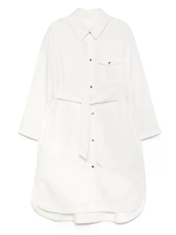 YVES SALOMON Denim Midi Shirt Dress