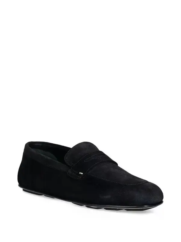 GIUSEPPE ZANOTTI Cristophe Suede Loafers - Black