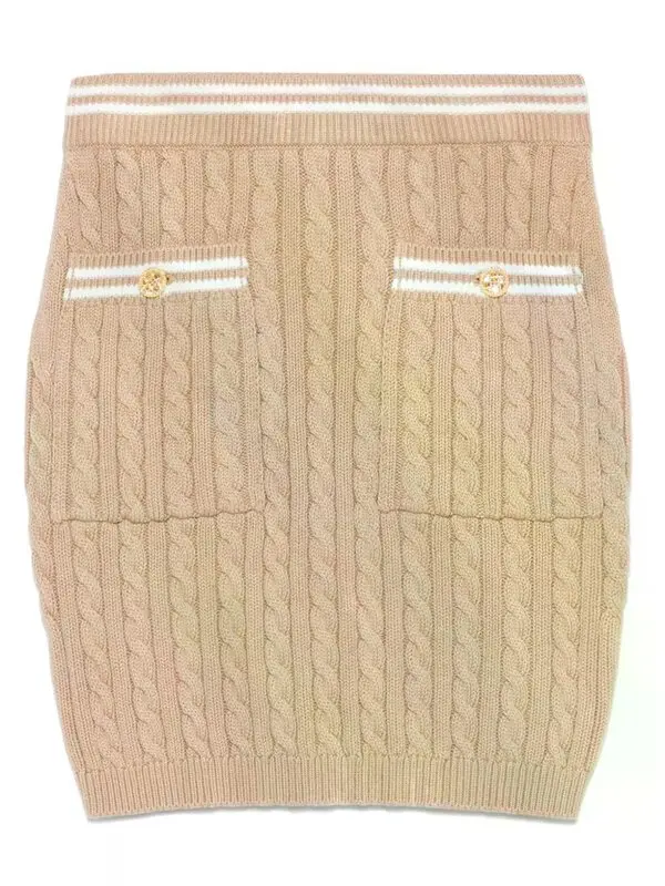 Alessandra Rich Cotton Mini Skirt - Brown