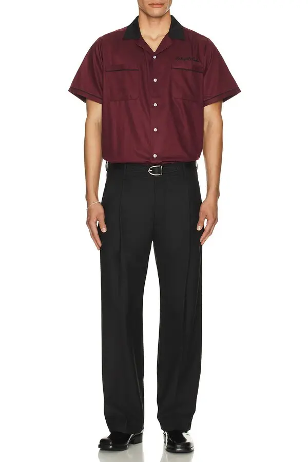MIDNIGHT RODEO Bowler Shirt In Burgundy