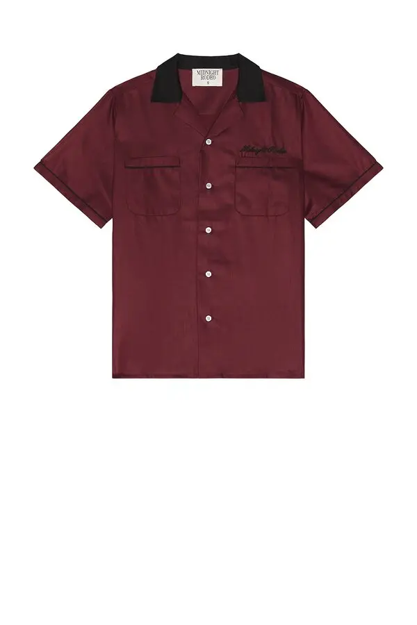 MIDNIGHT RODEO Bowler Shirt In Burgundy