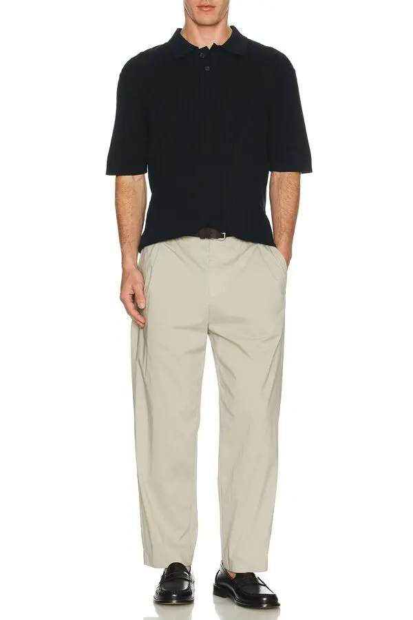 WAO Cable Knit Short Sleeve Polo