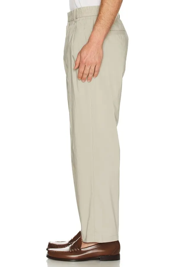 WAO Relaxed Fit Pleated Pants - Light Beige