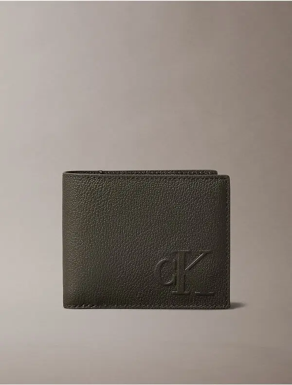Calvin Klein Sculpted Impression Bifold Wallet And Coin Pouch - Beluga