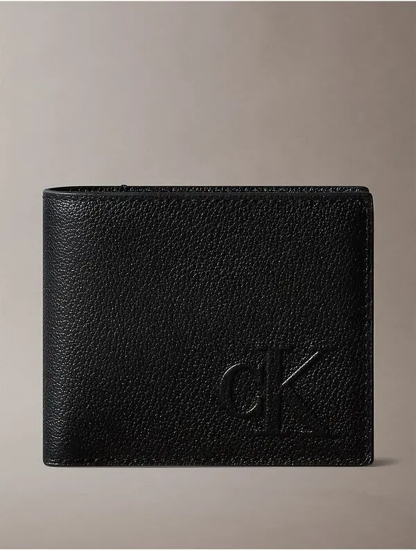 Calvin Klein Sculpted Impression Bifold Wallet And Coin Pouch - Black