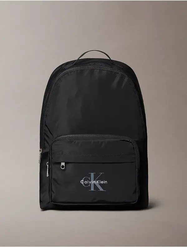 Calvin Klein Monogram Logo Sport Backpack - Black