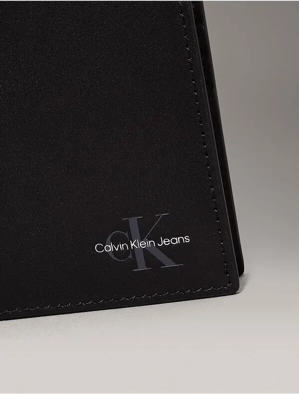 Calvin Klein Monologo Bifold Wallet - Black