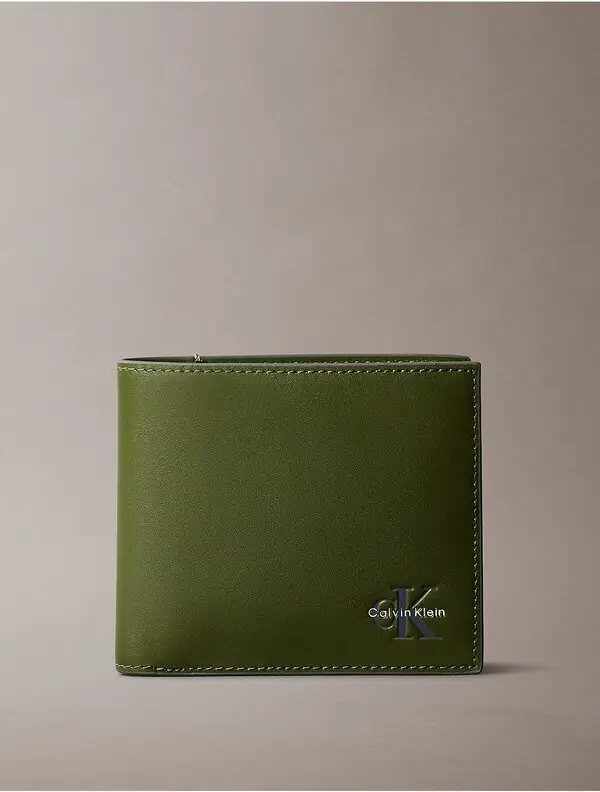 Calvin Klein Monologo Bifold Wallet - Thyme