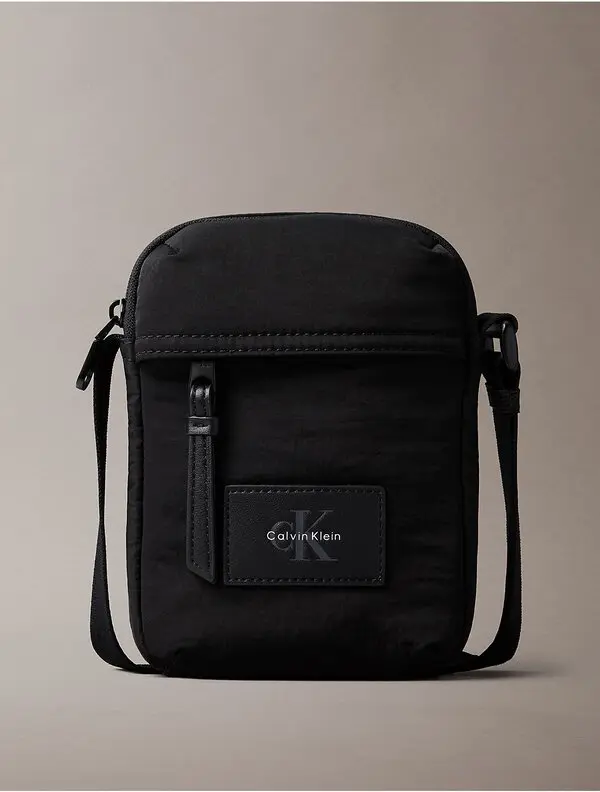 Calvin Klein Nylon Reporter Bag - Black