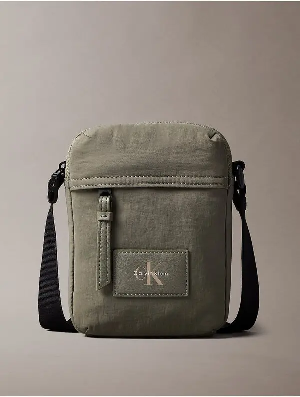 Calvin Klein Nylon Reporter Bag - Deep Lichen Green