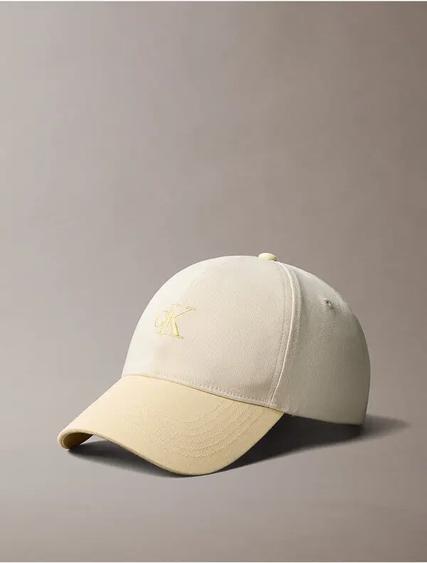 Calvin Klein Embroidered Logo Baseball Cap - Pear Sorbet / Bone White