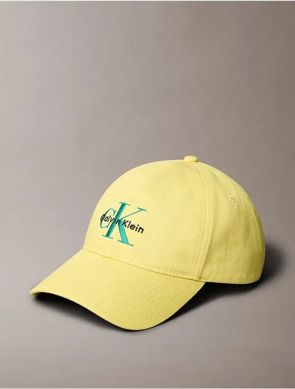 Calvin Klein Embroidered Logo Baseball Cap - Muted Lime