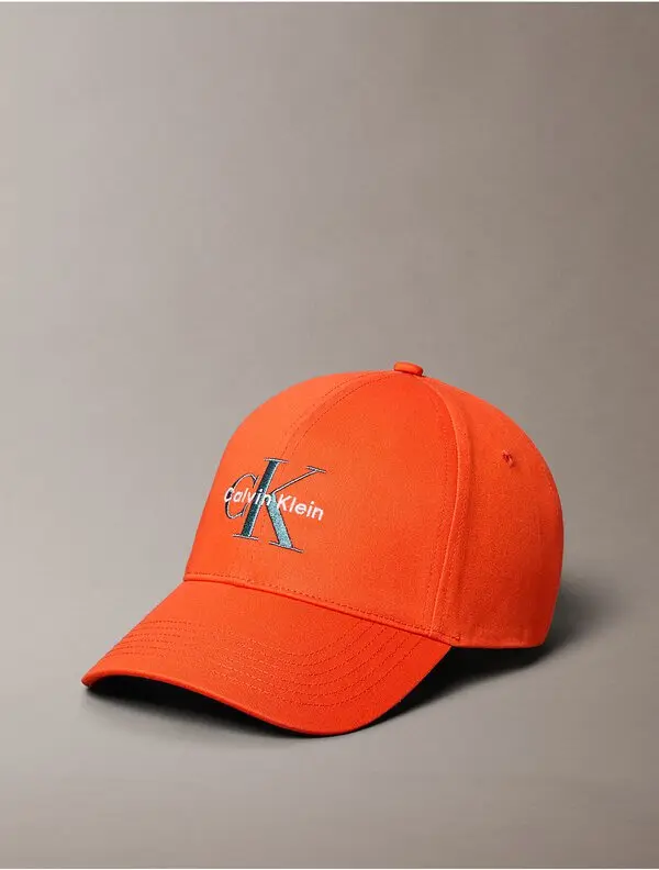 Calvin Klein Embroidered Logo Baseball Cap - Orange Horizon