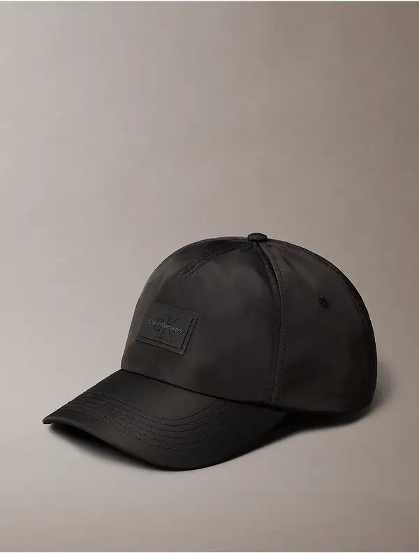 Calvin Klein Monogram Logo Patch Baseball Cap - Black