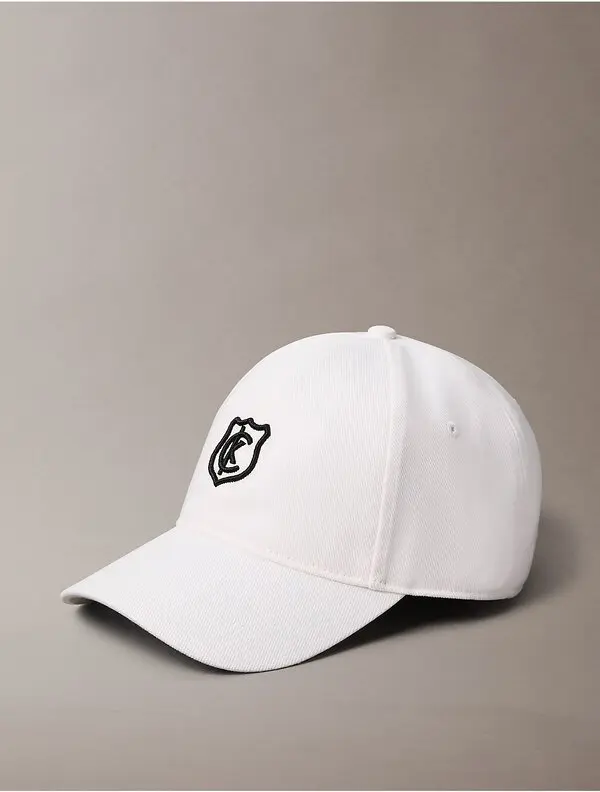 Calvin Klein Logo Crest Baseball Cap - Brilliant White